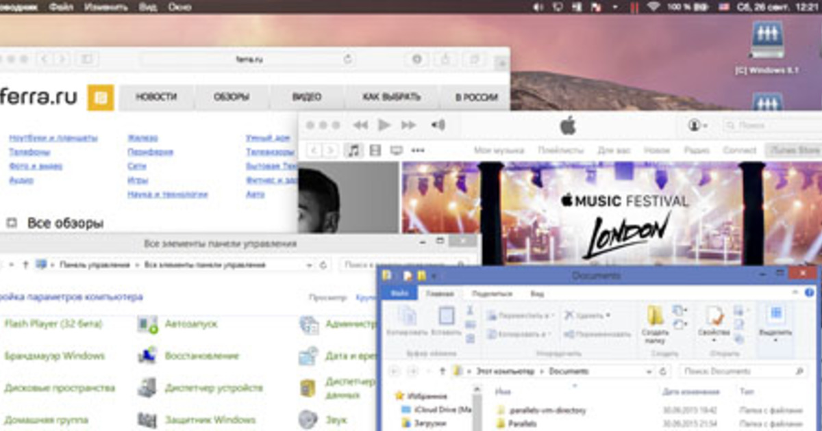 Как запустить Windows на Mac. Обзор Parallels Desktop 11: Обзоры: Приложения — Ferra.ru