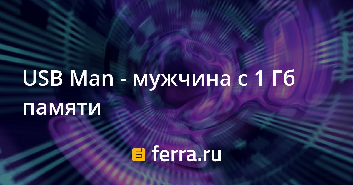 USB Man - мужчина с 1 Гб памяти: Без рубрики — Ferra.ru