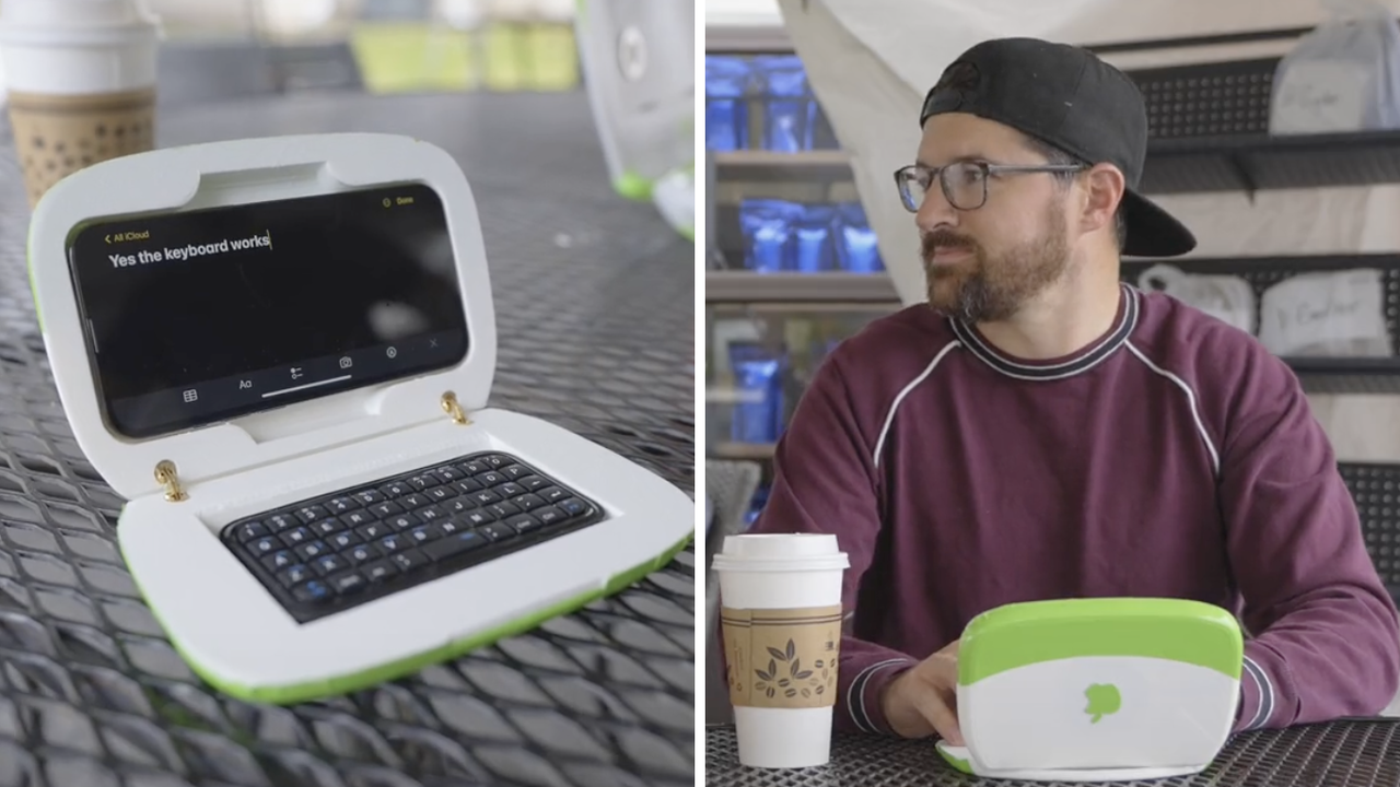 iPhone «превратили» в яркий ноутбук Apple iBook G3 из конца 90-х ...