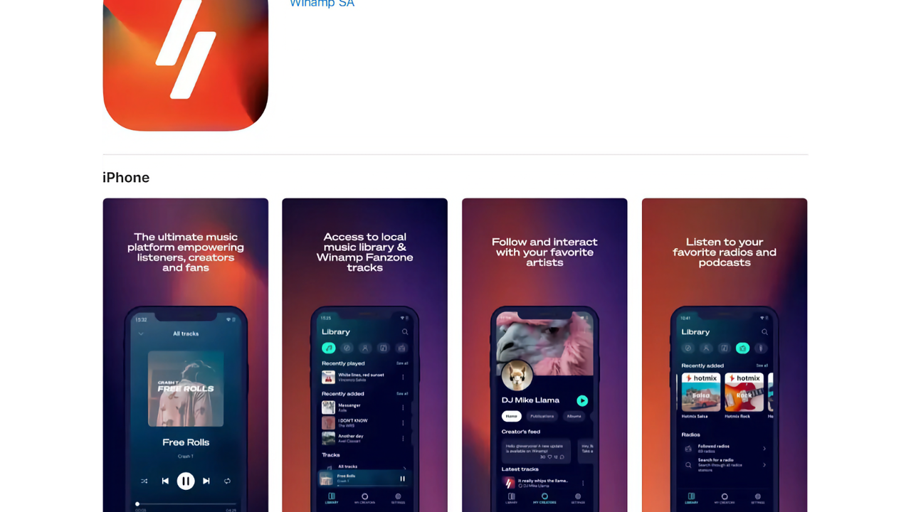 На iPhone вышел легендарный плеер Winamp: Новости: Приложения — Ferra.ru