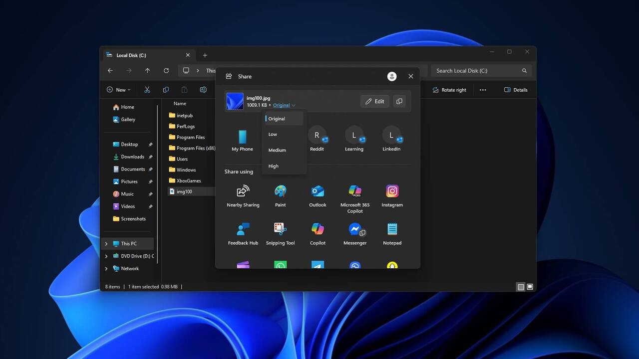 В Windows 11 появилась возможность уменьшать размер картинки без изменения разрешения: Новости ...