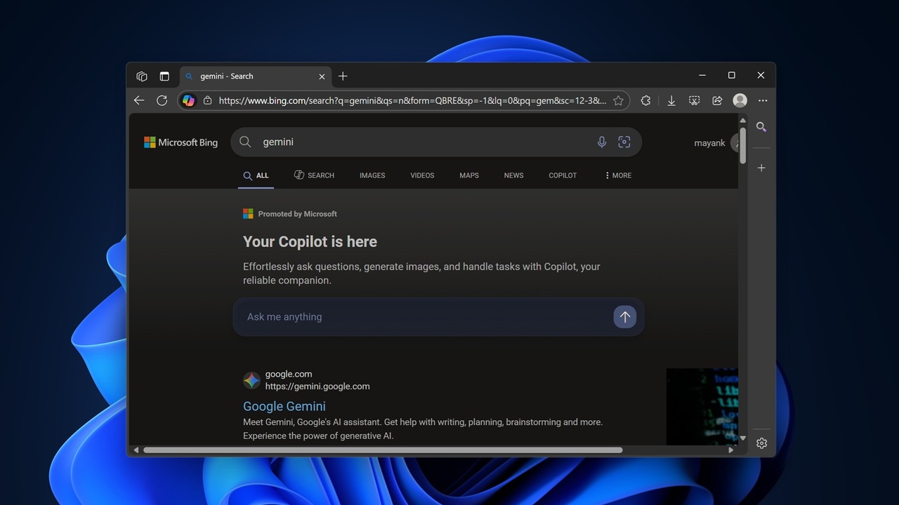 Microsoft начала навязывать Copilot вместо других ИИ при поиске в системе Bing: Новости: Наука и ...